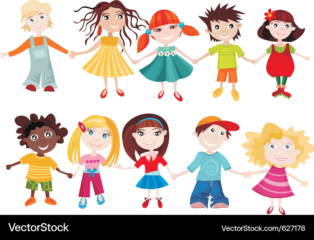 Children set Royalty Free Vector Image - VectorStock