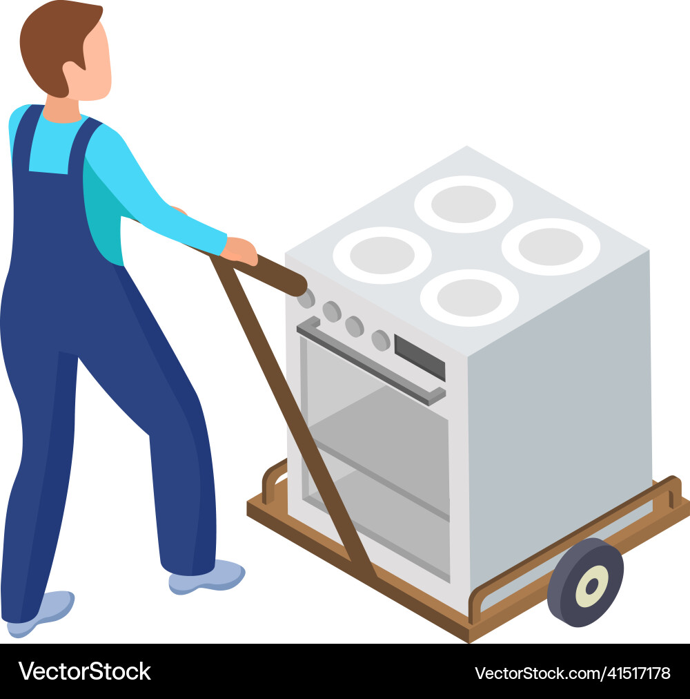 Isometric relocation icon Royalty Free Vector Image