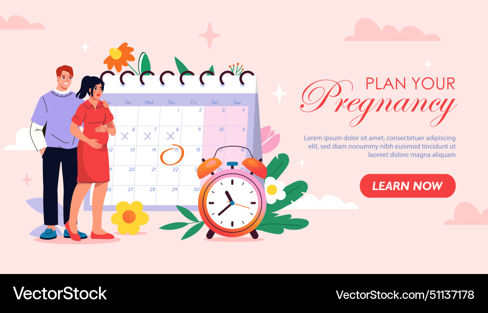 Plan your pregnancy poster Royalty Free Vector Image