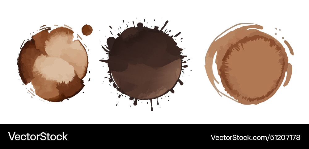 Splatter ink dirt stain brown brush paint Vector Image