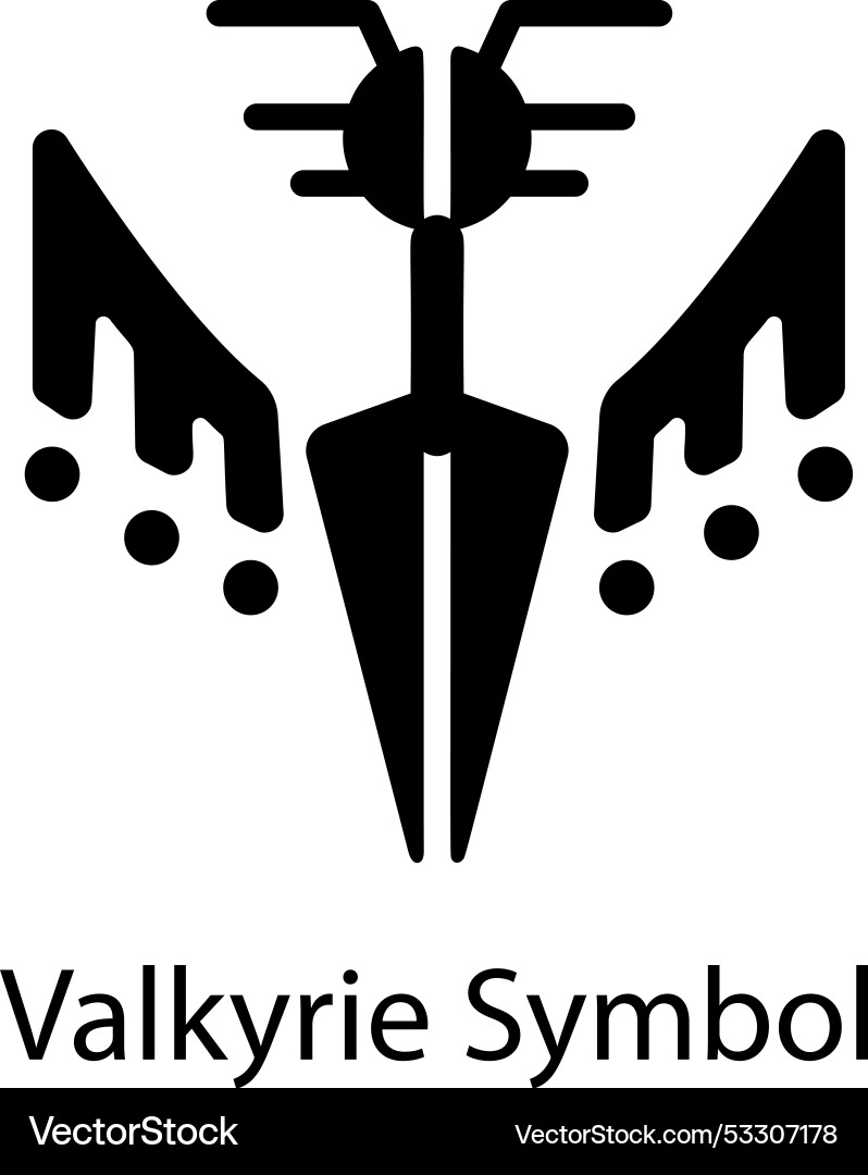 Valkyrie symbol Royalty Free Vector Image - VectorStock