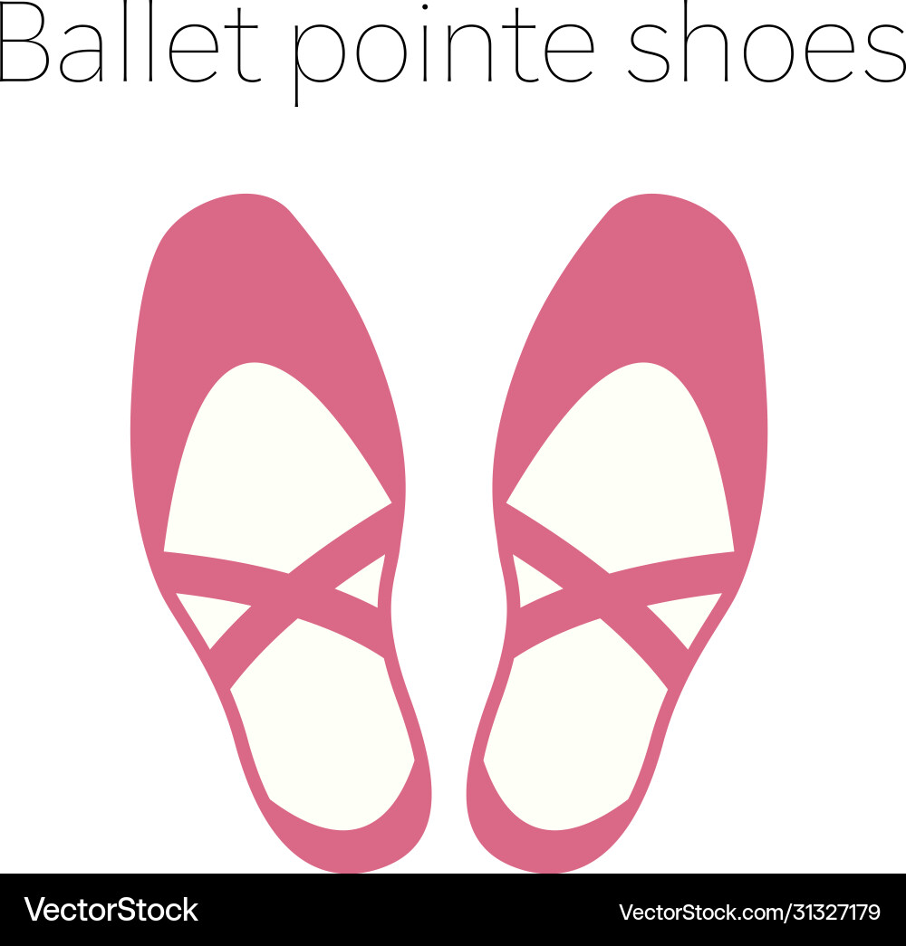 Ballet pointe shoes Royalty Free Vector Image - VectorStock