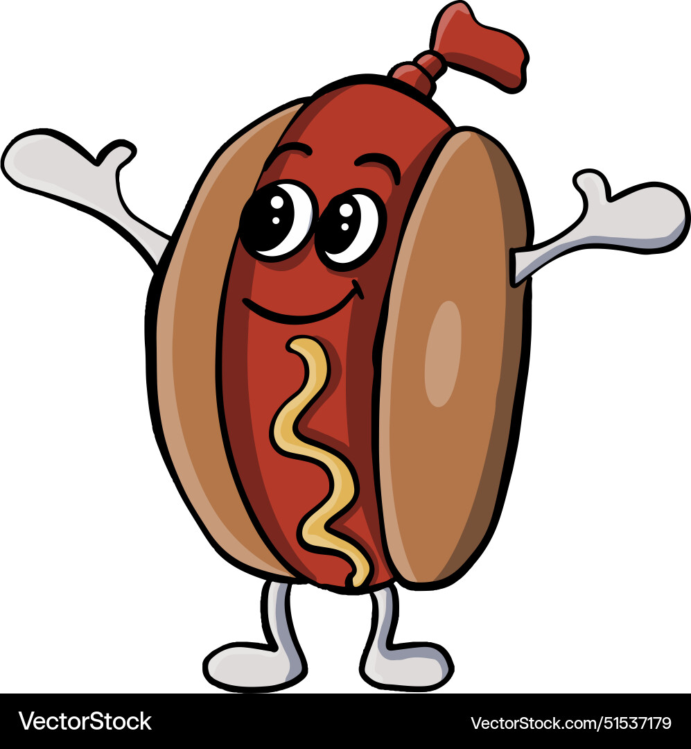 Cartoon sausage Royalty Free Vector Image - VectorStock