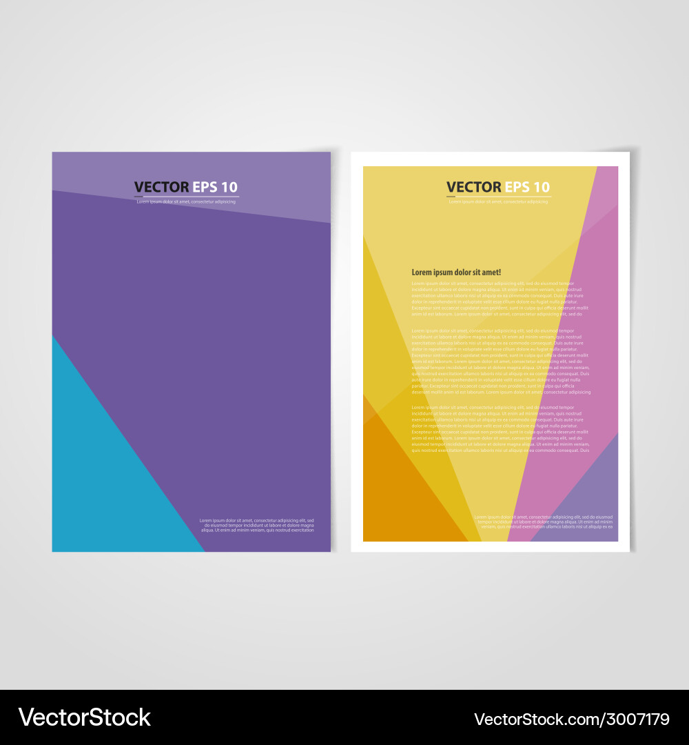 Flyer template back and front design Royalty Free Vector