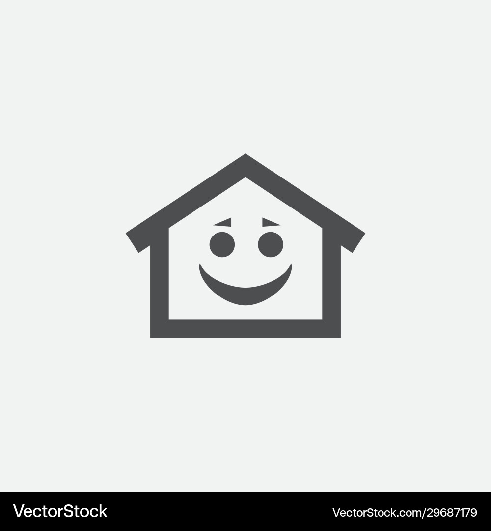 Home smile icon Royalty Free Vector Image - VectorStock