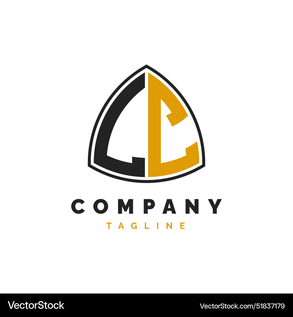Initial letter lc logo design alphabet lc logo Vector Image