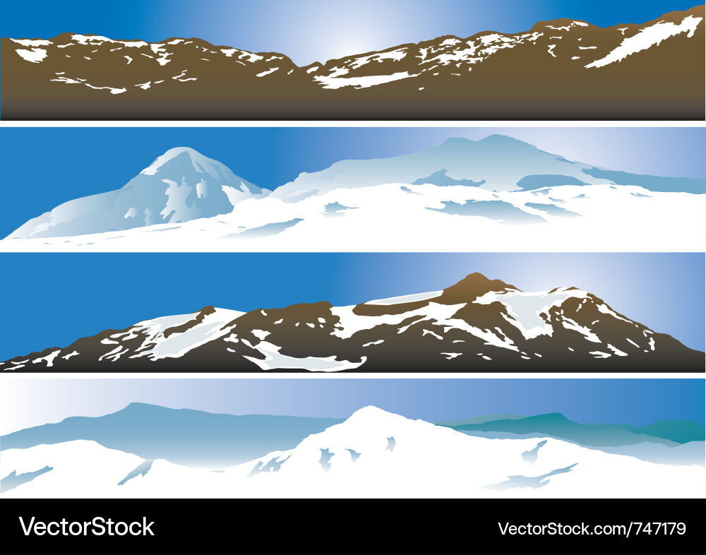 Mountain range Royalty Free Vector Image - VectorStock