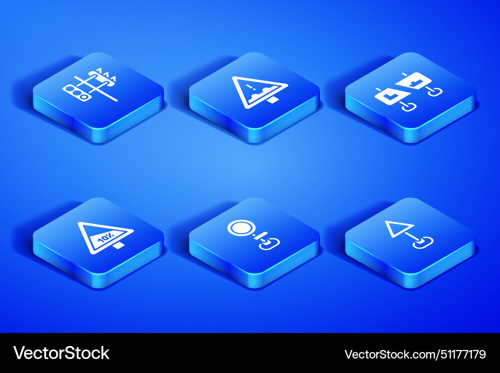 Set triangle warning blank traffic light road Vector Image
