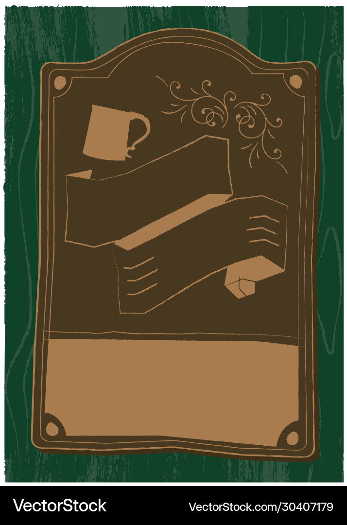 Victorian gothic pub style background and frame Vector Image