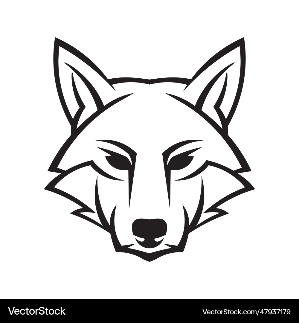 Wolf face design Royalty Free Vector Image - VectorStock