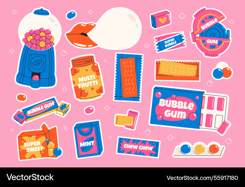 Sticker Chewing Gum Vector Images (over 1,000)