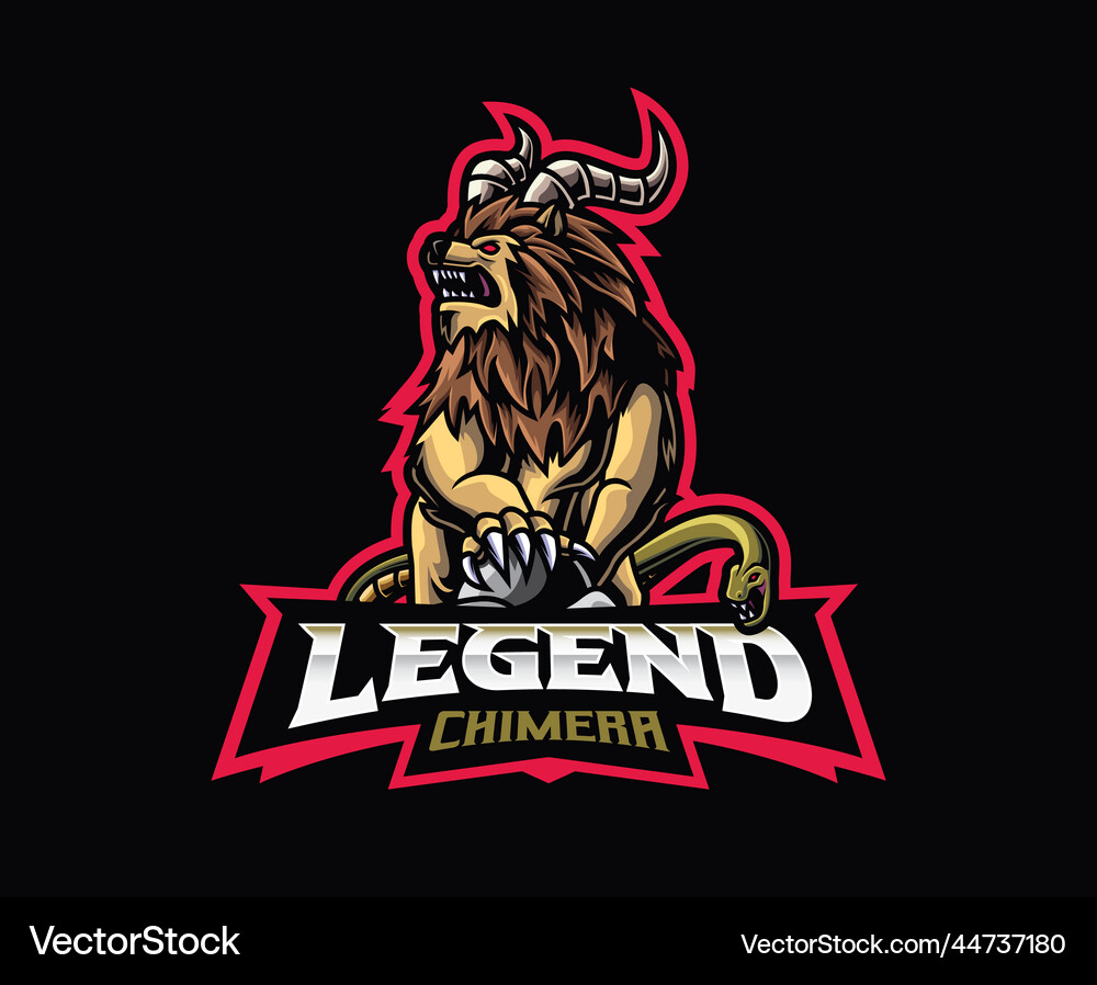Chimera mascot logo design Royalty Free Vector Image