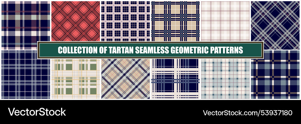 Collection of color cloth seamless patterns Vector Image