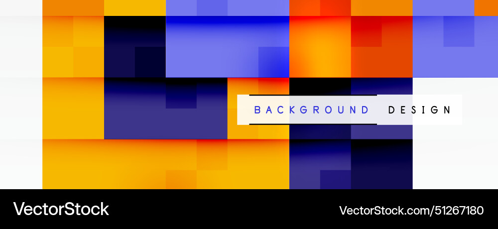 Colorful rectangles in azure orange yellow Vector Image