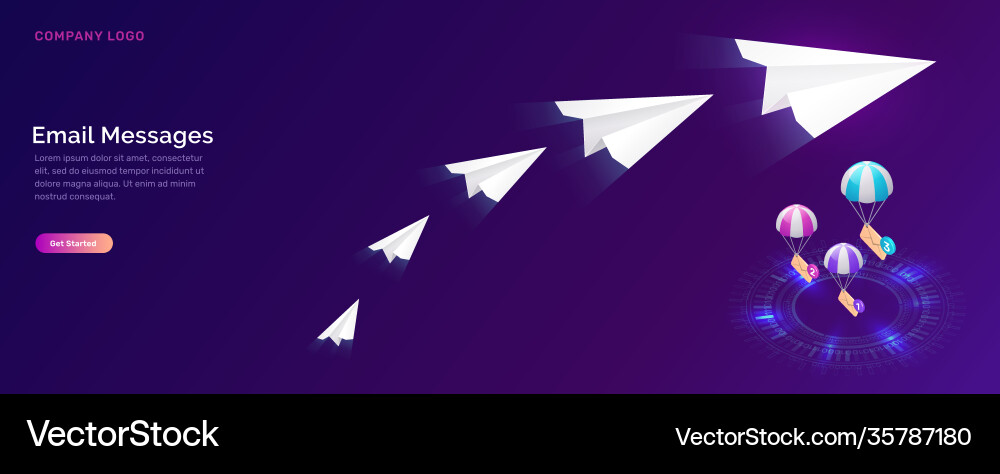 Email message service isometric marketing concept Vector Image