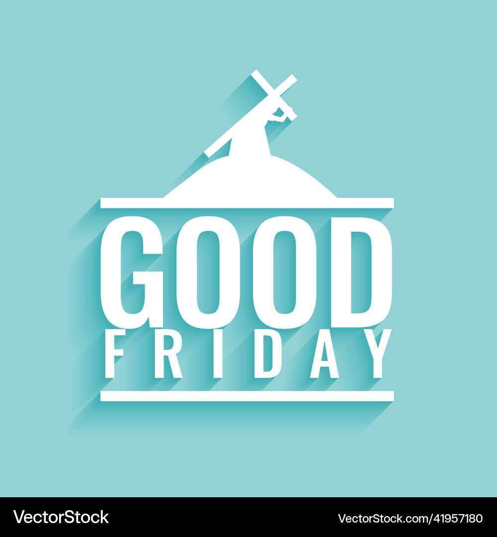 Flat style good friday holy week background Vector Image