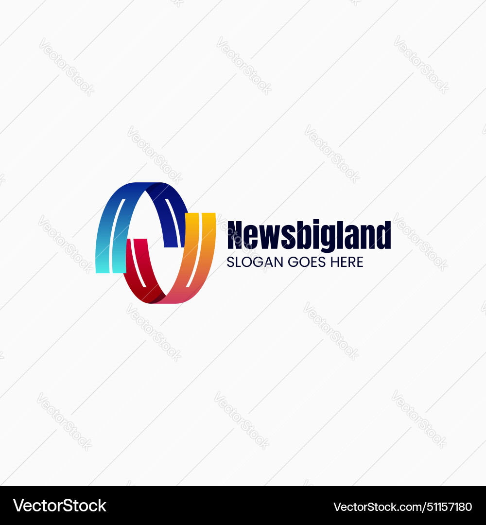 Logo letter n gradient colorful style Royalty Free Vector