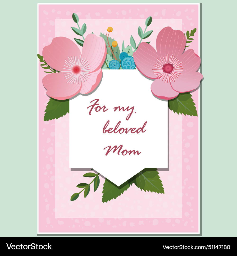 Mothers day card Royalty Free Vector Image - VectorStock