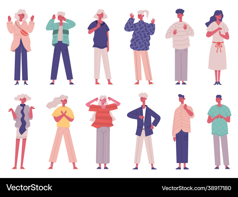 People negative rejection gestures body non verbal