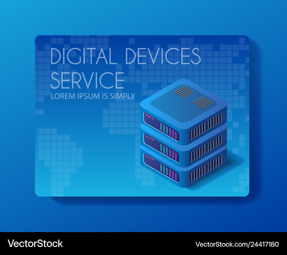 Server network technology Royalty Free Vector Image