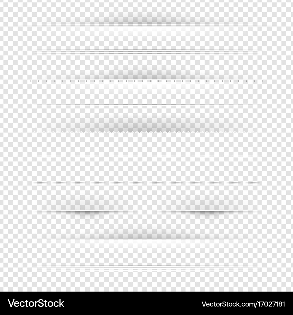 Divider Set - Transparent Background Royalty Free Vector