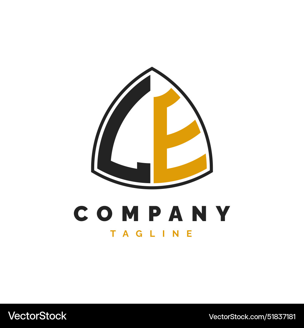 Initial letter le logo design alphabet Royalty Free Vector