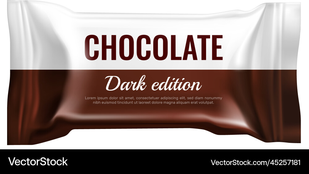 Realistic chocolate candy Royalty Free Vector Image