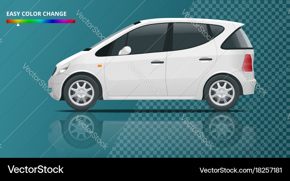 Small compact electric vehicle or hybrid car Vector Image