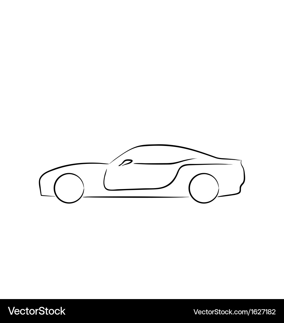 Abstract Sport Car Sketch Royalty Free Vector Image