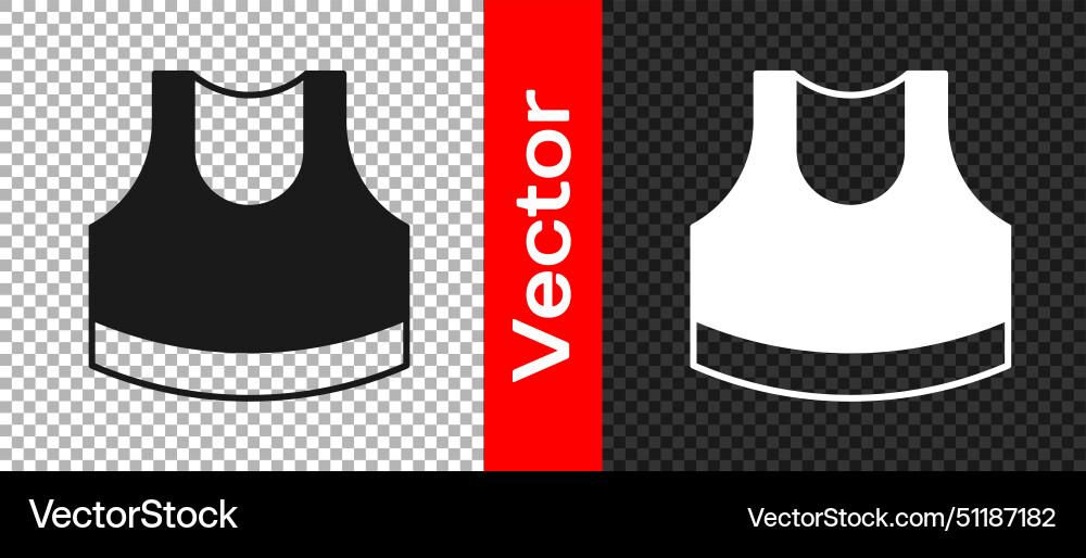 Black female crop top icon isolated Royalty Free Vector