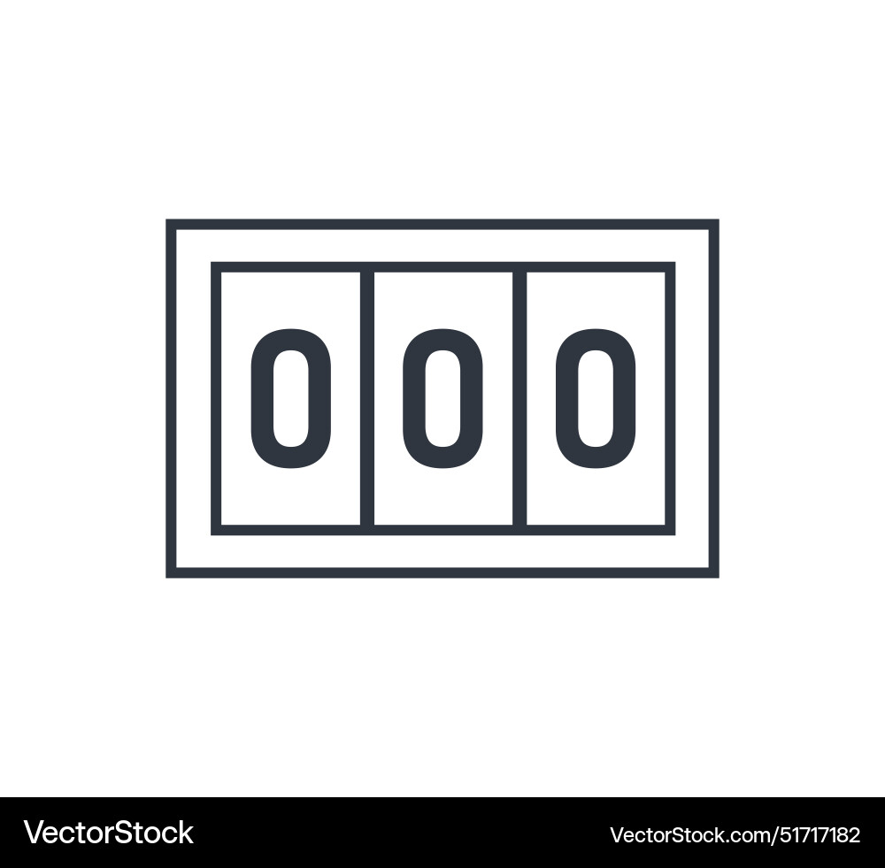Counter reset symbol Royalty Free Vector Image