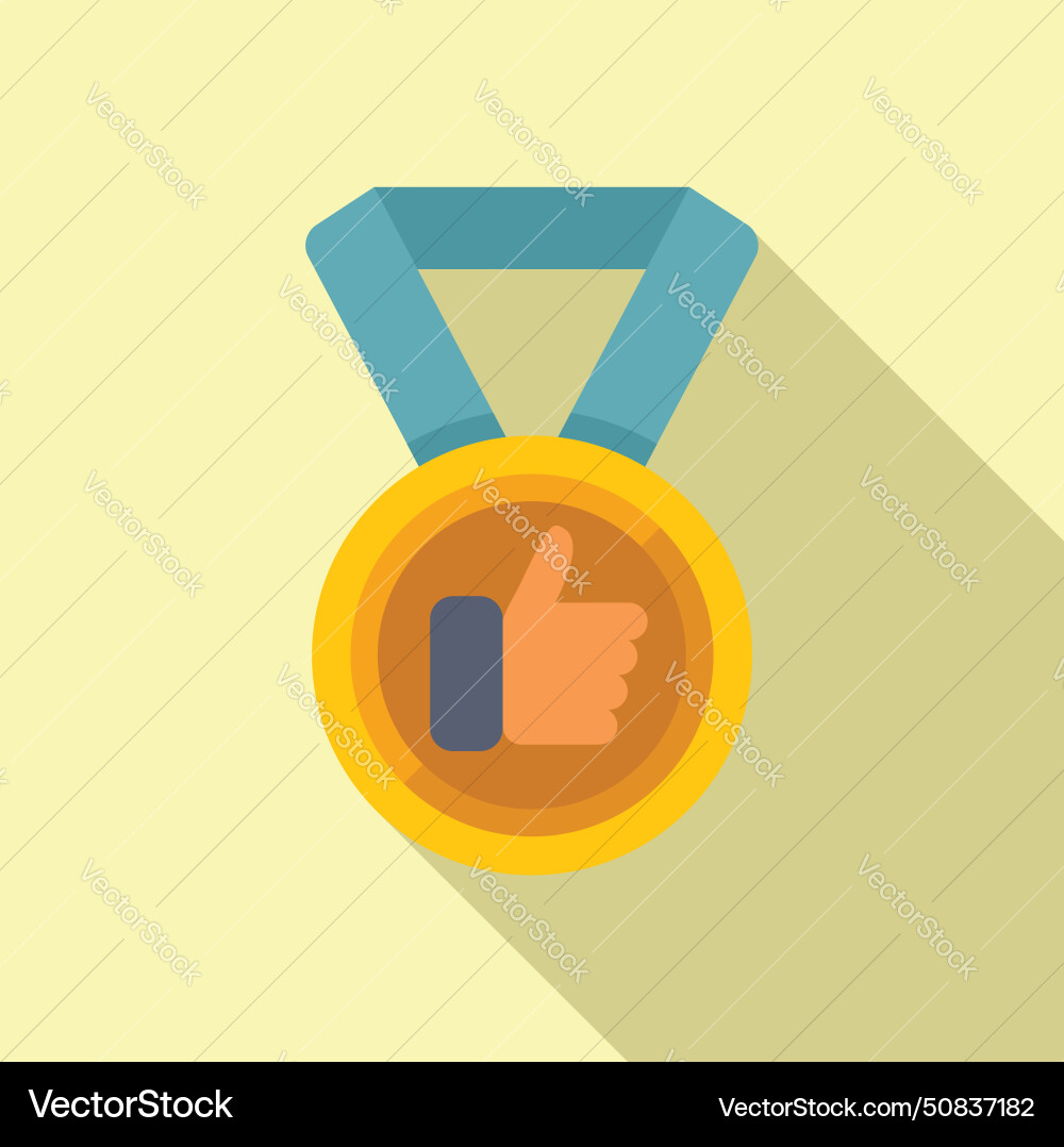 Good rating medal icon flat emotive user Vector Image