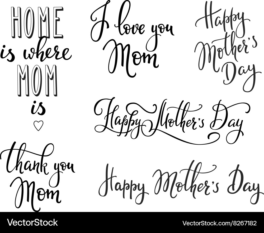 Happy mothers day typography Royalty Free Vector Image