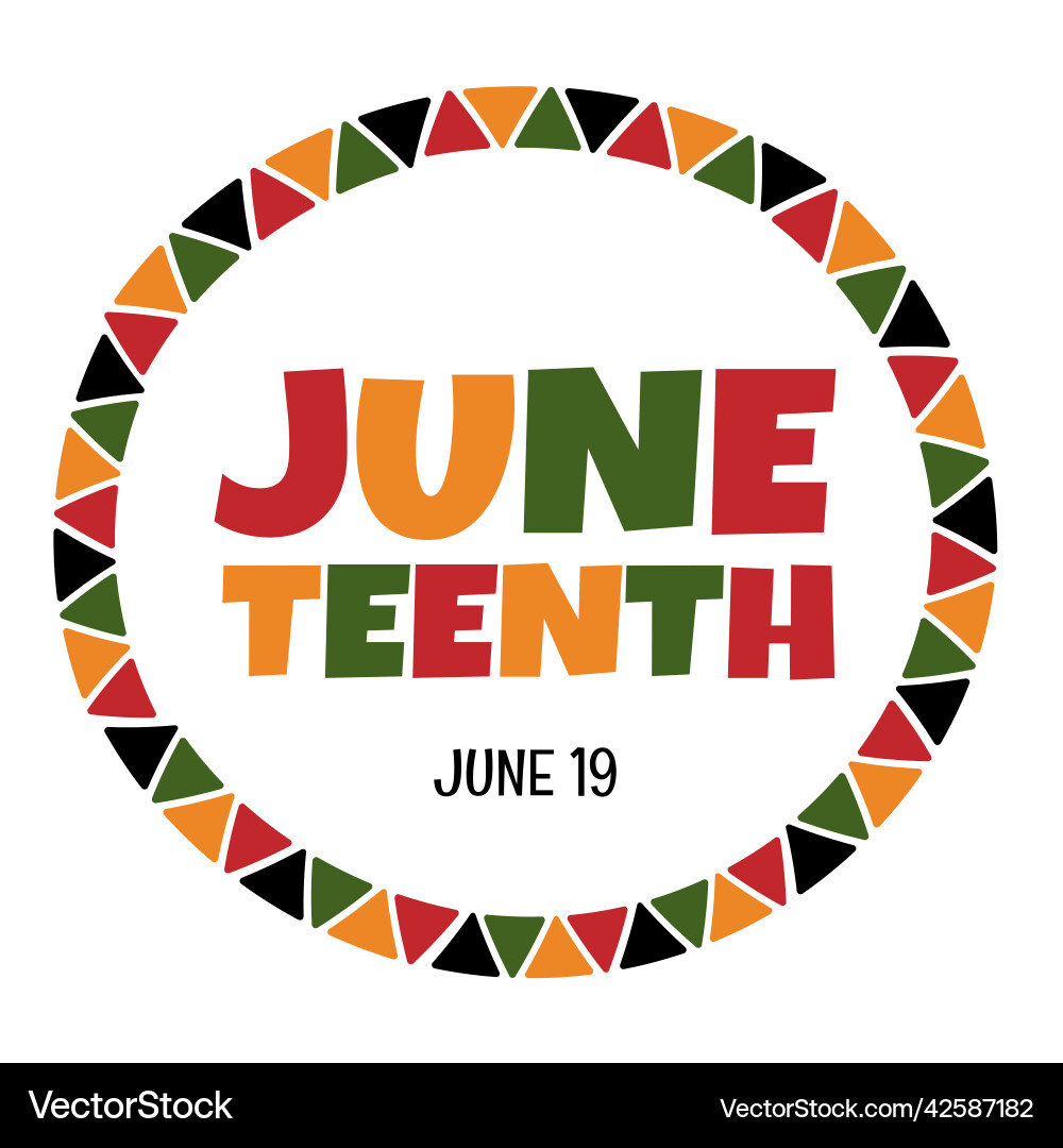 Juneteenth Celebration Logo Royalty Free Vector Image