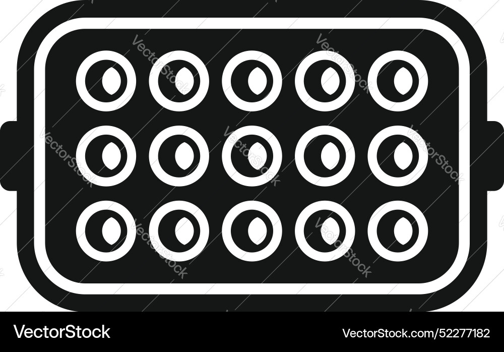 Led panel lighting up with twenty one diodes Vector Image