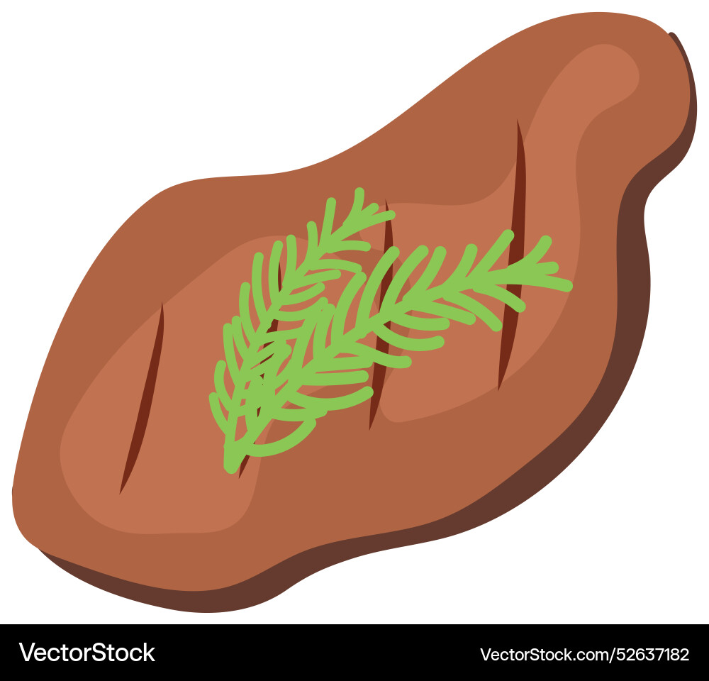 Meat steak icon food Royalty Free Vector Image