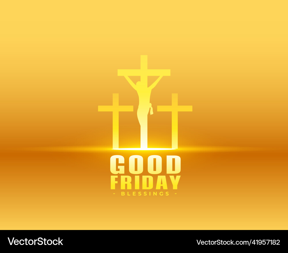 Shiny good friday holy week poster design Vector Image