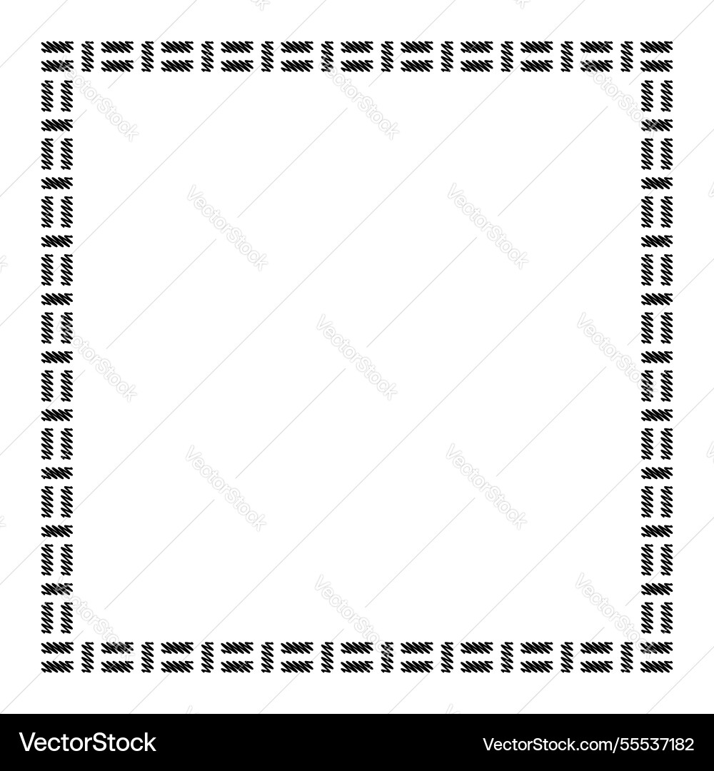 Square frame border graphic simple Royalty Free Vector Image