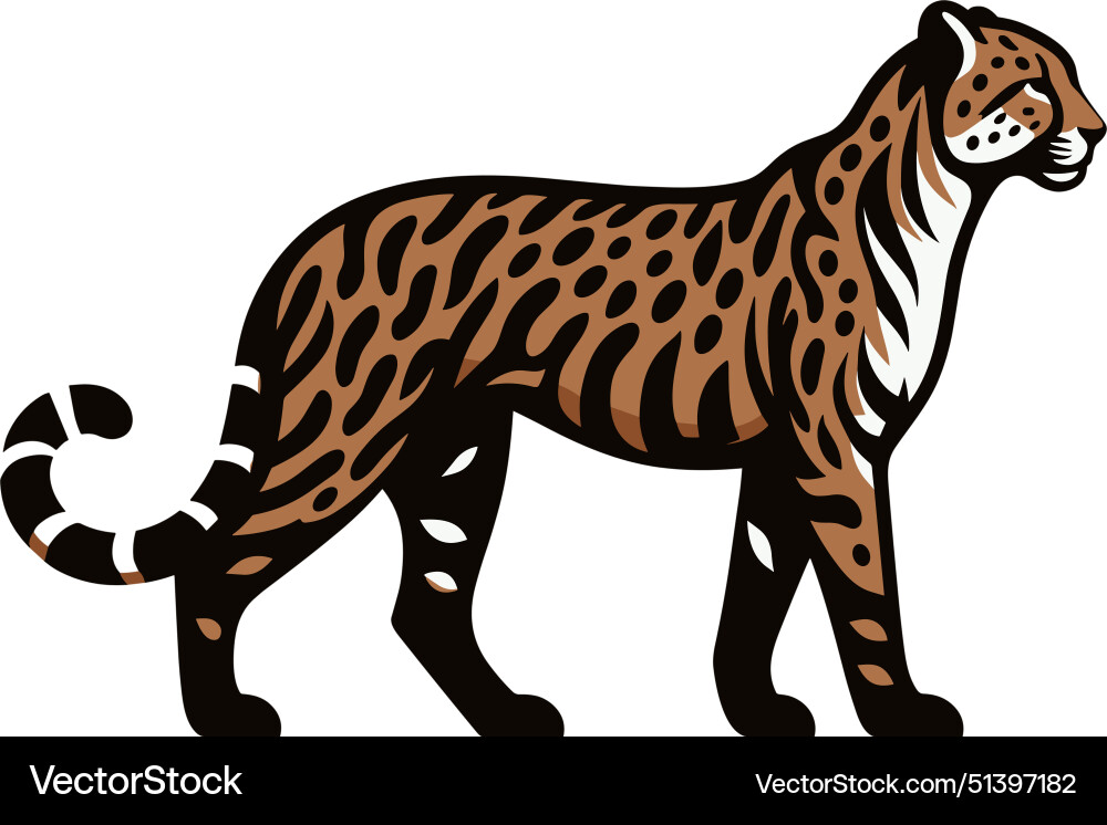 Tiger logo head standing Royalty Free Vector Image