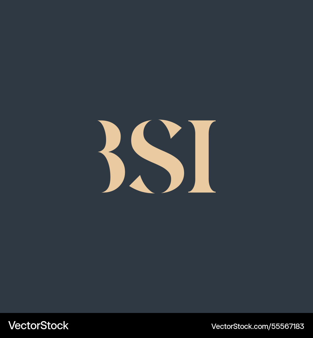 Bsi abstract letter logo Royalty Free Vector Image