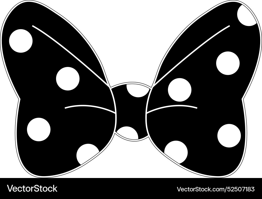 Charming mickey mouse bow - iconic cartoon Vector Image