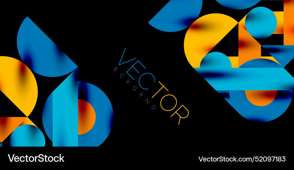 Colorful simple dynamic geometric forms circles Vector Image