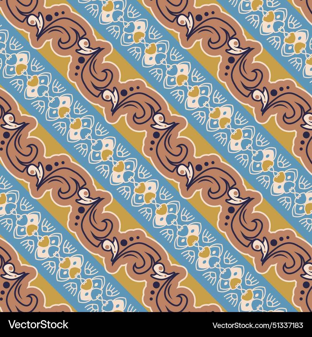 Ethnic traditional batik indonesia pattern Vector Image