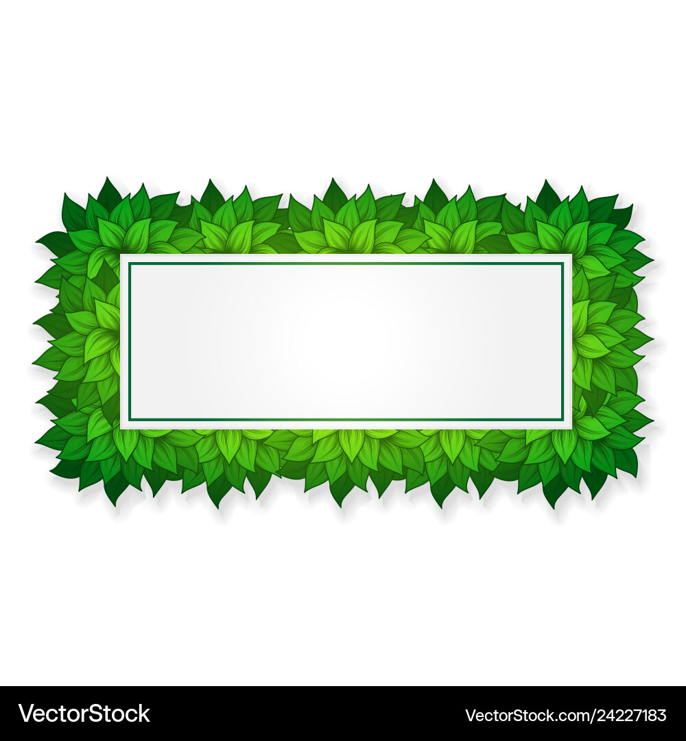 Green rectangle frame Royalty Free Vector Image