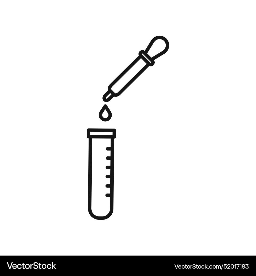 Laboratory test icon black line art Royalty Free Vector