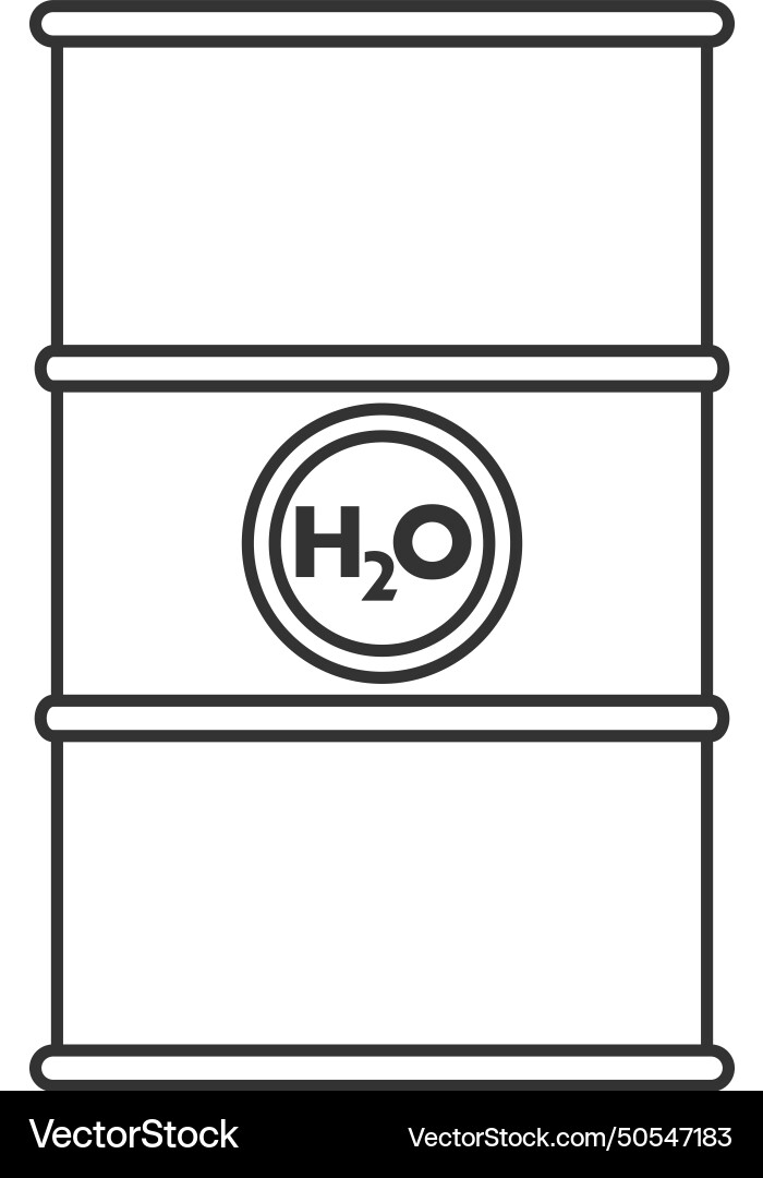 Metal barrel with water icon Royalty Free Vector Image