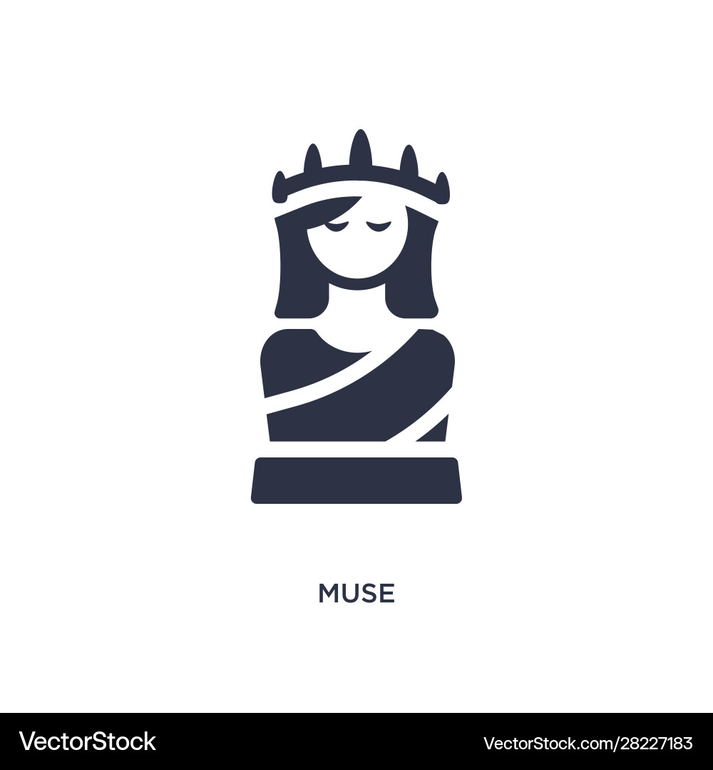 Muse icon on white background simple element from Vector Image