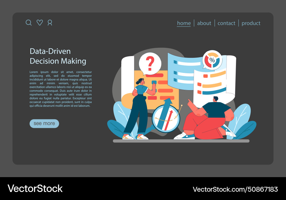 Strategic data analysis for business growth Vector Image