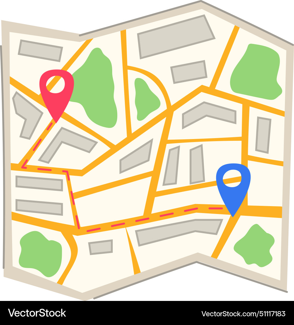 Topography map cartoon Royalty Free Vector Image