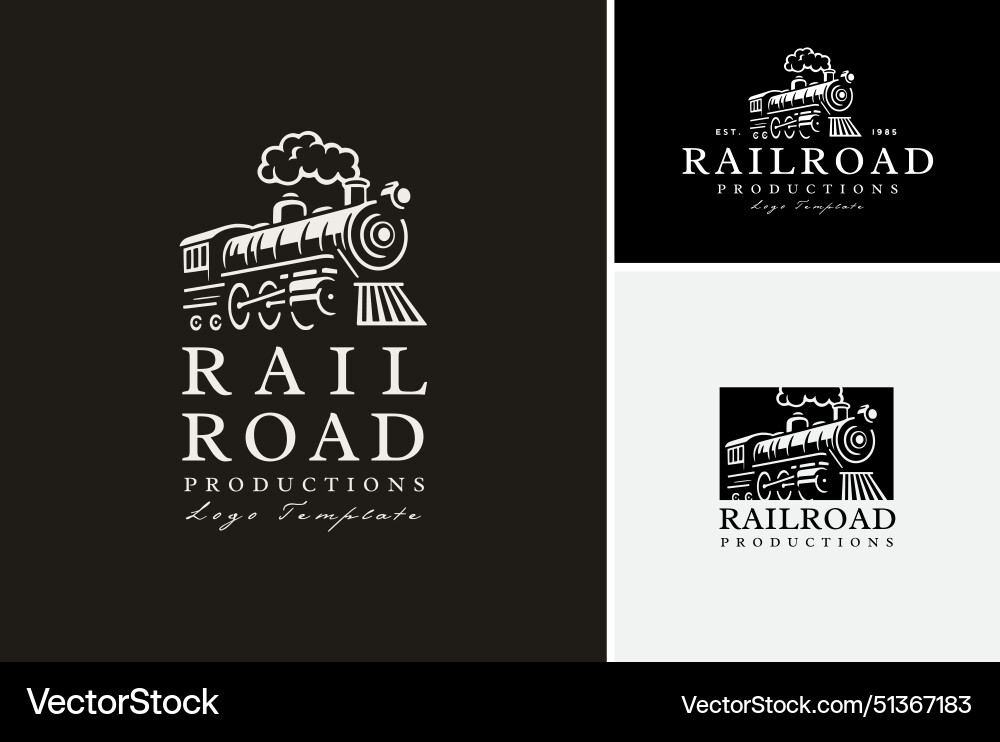 Vintage Steam Train Locomotive Royalty Free Vector Image